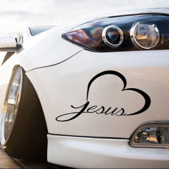 Berlin Schmick Boutique | Other | Jesus Heart Faith Vinyl Car Decal ...